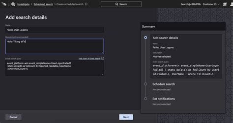 scheduled searches in event search [ ] r crowdstrike