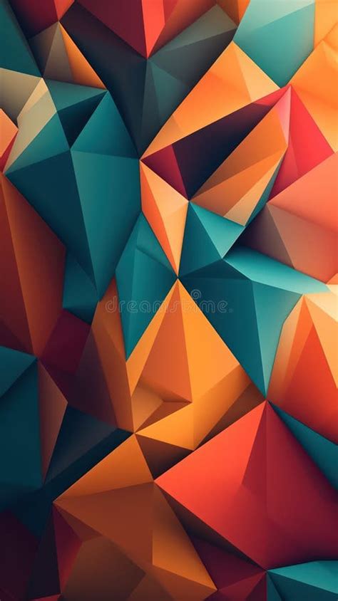 modern abstract artwork with sharp angular shapes and soft curves ai generated stock
