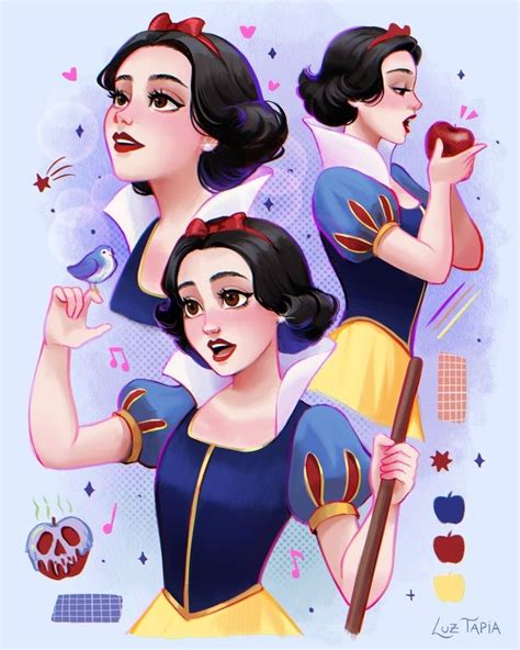 Snow White An Art Print By Luz Tapia Disney Artwork Snow White Disney Princess Drawings