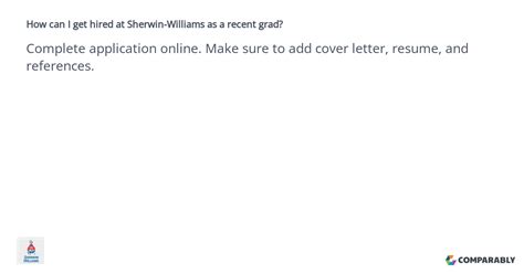 How Can I Get Hired At Sherwin Williams As A Recent Grad Sherwin Williams Questions Comparably