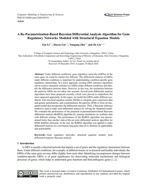Pdf A Re Parametrization Based Bayesian Differential Analysis Algorithm For Gene Regulatory