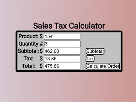 Sales Tax Calculator Javascript — Codehim
