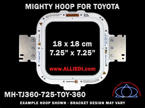 Toyota Hoop Magnetic Mighty Hoop 725 X 725 Inch 18 X 18 Cm