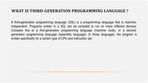 third and fourth generation programming language pptx