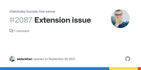 Extension Issue · Issue 2087 · Ritwickdeyvscode Live Server · Github