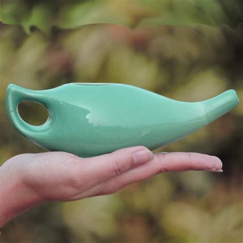 Ancient Impex Ceramic Neti Pot With 5 Sachets Of Neti Salt Natural