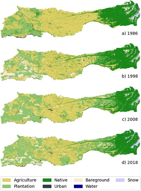 LULC Maps Generated From Landsat Images From A B B And Download Scientific