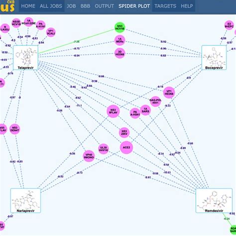 Spider Plot For The Analysis Of Four Antiviral Drugs Including