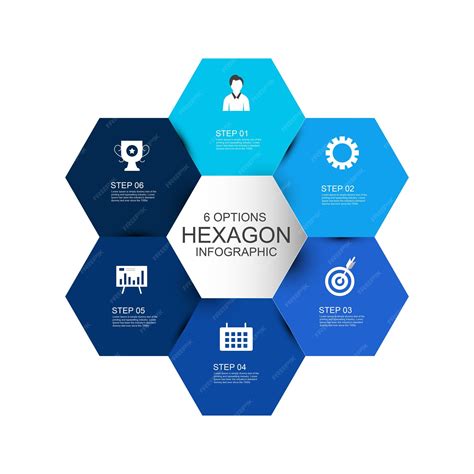 Premium Vector Hexagonal Diagram Infographic Template