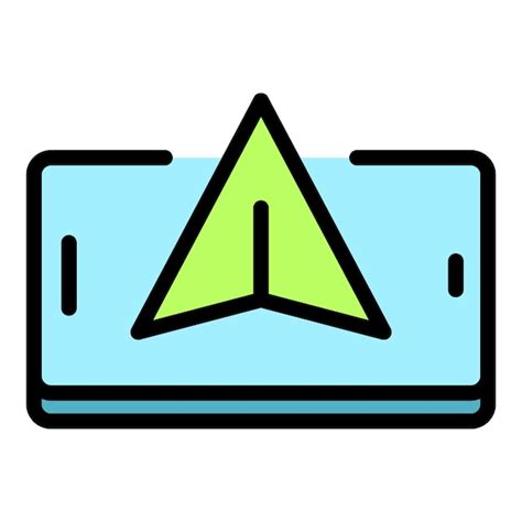 Premium Vector Trajectory Plane Icon Outline Vector Path Launch Motion Pin Color Flat