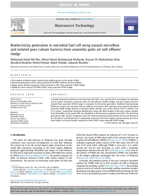 Pdf Bioelectricity Generation In Microbial Fuel Cell Using Natural