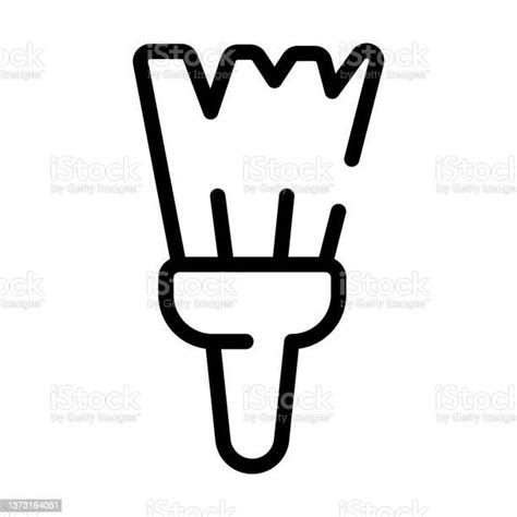 빌더 브러시 얇은 선 아이콘 구성 개념 격리 윤곽선 기호에서 브러시 컬렉션 선형 아이콘 웹 디자인 및 앱에 대한 벡터 그림 기호 요소입니다 0명에 대한 스톡 벡터 아트 및