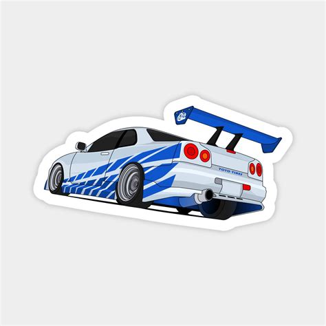 Skyline Gtr R34 Fast And Furious By Venz0lic Cool Car Stickers