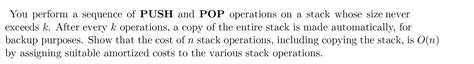 Solved You Perform A Sequence Of Push And Pop Operations On