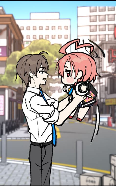 Sensei And Neru Blue Archive Drawn By Hwaen Danbooru