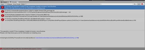 Unable To Locate A Java Runtime Android Build Export Runity3d