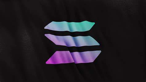 Sol Solana Coin Icon Logo On Black Flag Loop Stock Motion Graphics Sbv