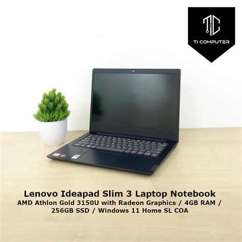 Lenovo Ideapad Slim 3 14ADA05 AMD Athlon Gold 3150U With Radeon Graphics 4GB RAM 256GB SSD