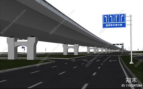 现代市政道路su模型下载【id1152297284】知末su模型网