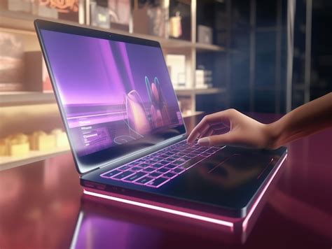 Premium Ai Image Person Using Laptop Technology And Mobility Concept Digital Illustration