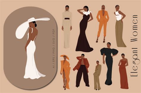 Collection Of Abstract Women Black Girl Graphic By ArtStoryByYana Creative Fabrica