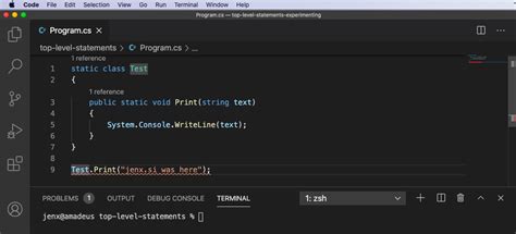 C 9 Top Level Statements Jenxsi
