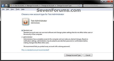 User Account Type Change Tutorials
