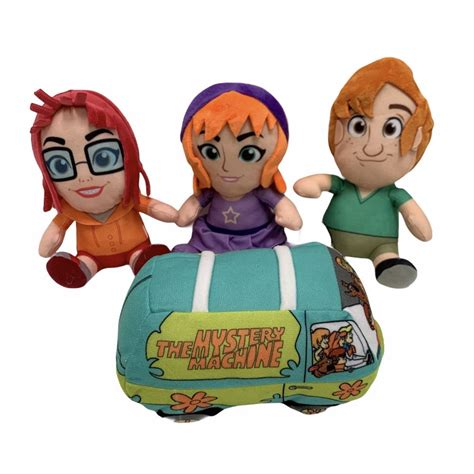 Scoob Movie Shaggy Velma Daphne Mystery Bus 7 8 Inch Plush Toy Set