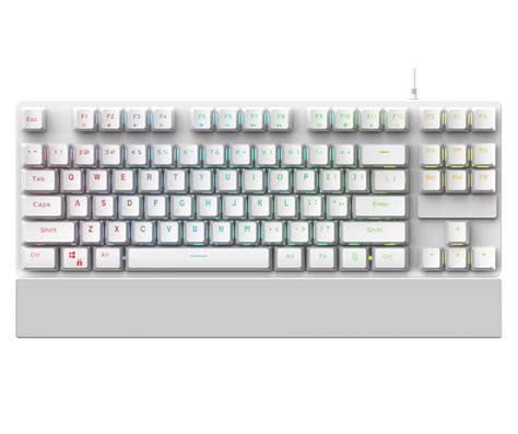 Bytech White Multi Color LED Gaming Keyboard With Wrist Pad Big Lots