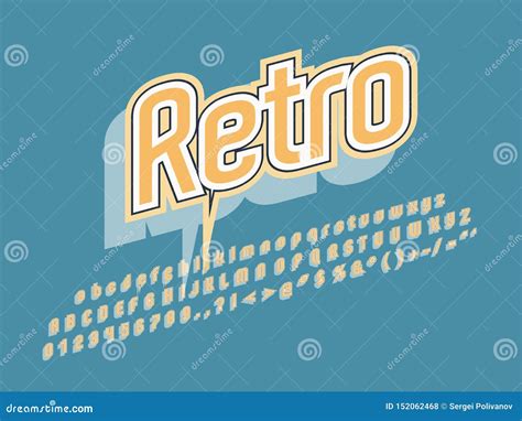 Fuente Retra Y Alfabeto Ilustraci N Com N Del Vector Ilustraci N Del Vector Ilustraci N De