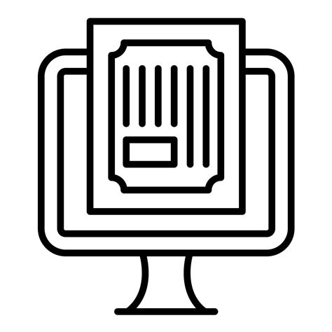 Online Certificate Line Icon Vector Art At Vecteezy