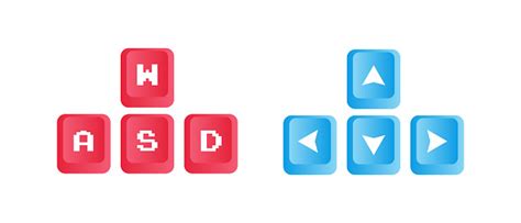 Keyboard Arrows And Wasd Buttons Seet Stock Illustration Download Image Now Arrow Symbol