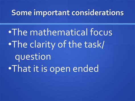 Ppt Designing Quality Open Ended Tasks In Mathematics Powerpoint Presentation Id 1923546
