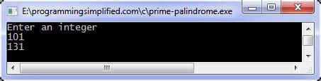 C Program To Find Next Prime Palindrome Programming Simplified