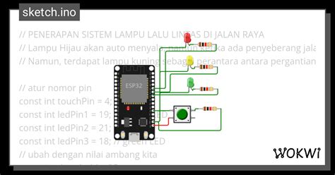 Traffic Light Wokwi Esp32 Stm32 Arduino Simulator