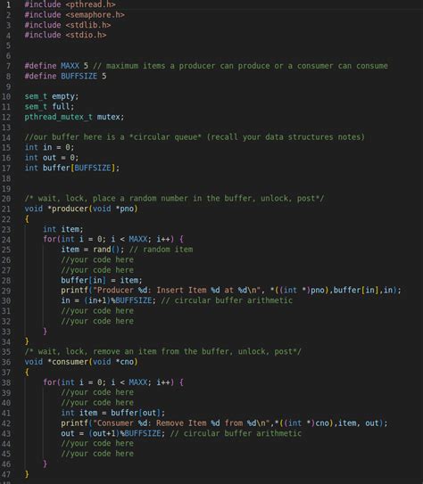 Solved Producer Consumer For The Last Part Download And