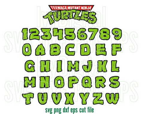 Teenage Mutant Ninja Turtles Alphabet Svg Ninja Turtles Font Logo Lett