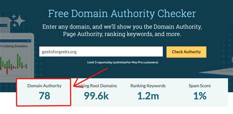 How To Check Domain Authority Geeksforgeeks