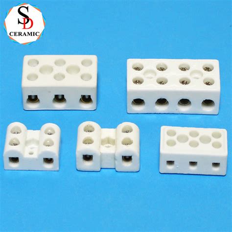 Standard 2 Way Ceramic Terminal Block 40 Amps For Cable Wiring