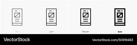 Blog Icon Thin Light Regular And Bold Style Vector Image