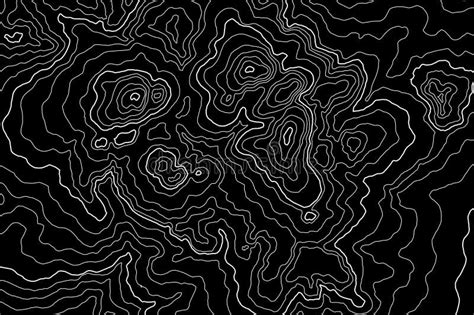 Elevation Contour Topographic Map Background Stock Vector