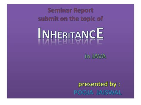 Inheritance In Java Ppt Pptx Programming Languages Computing