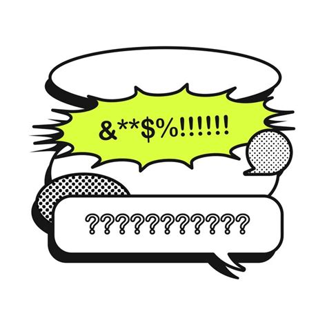 Premium Vector Flat Minimalist Swearing Speech Bubble Conversation