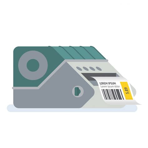 Premium Vector Bar Code Printer Label Printer