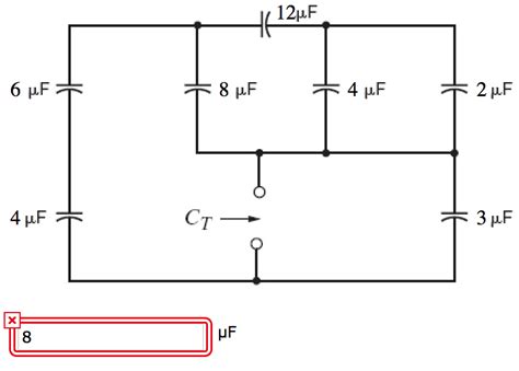Solved Find The Total Capacitance Ct Shown In The Network In
