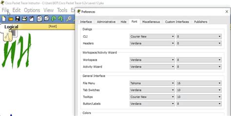 How To Change Font In Cisco Packet Tracer Explore Networkhope In