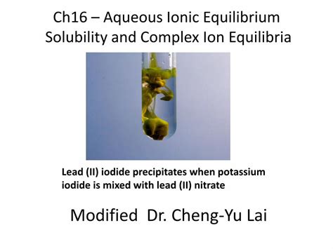 Pdf Modified Dr Cheng Yu Lai · Write The Balanced Equation For The Complex Ion Equilibrium