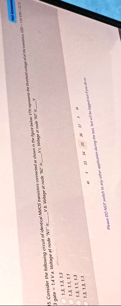 5 Consider The Following Circuit Of Identical Nmos Transistors Connected As Shown In The Figure