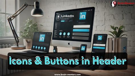 Icons Buttons In Header Building A LinkedIn Clone Project With HTML CSS 6 YouTube