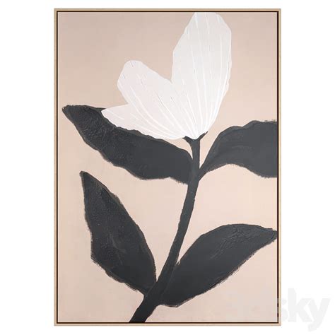 Flower Nude Poster Frame 3d Model